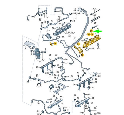 NEW AUDI A4 B8 INTAKE MANIFOLD LEFT LOWER PART 06E133109BC ORIGINAL | eBay