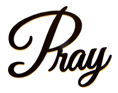 ~NEW~ LARGE - 14ga. "PRAY" Beige Metal Wall Art - 15" x 12" | eBay