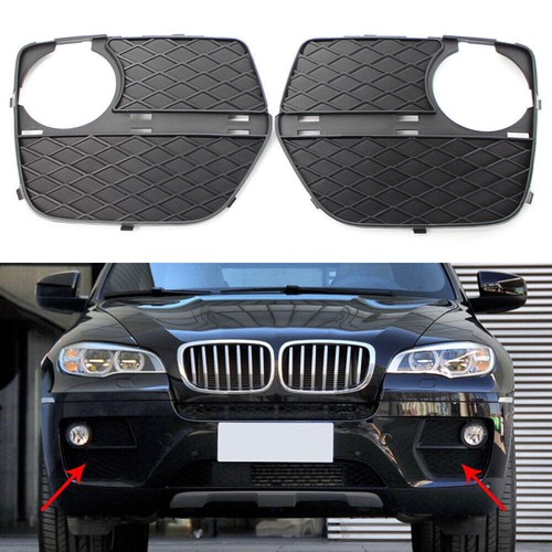 Pair Car Front Bumper Grill Fog Light Grille For BMW X6 E71 2012 - 2014 ...