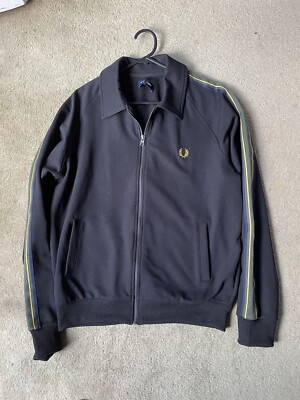 New Fred Perry Black Tracksuit Track Jacket & Pants Size M 100% ...