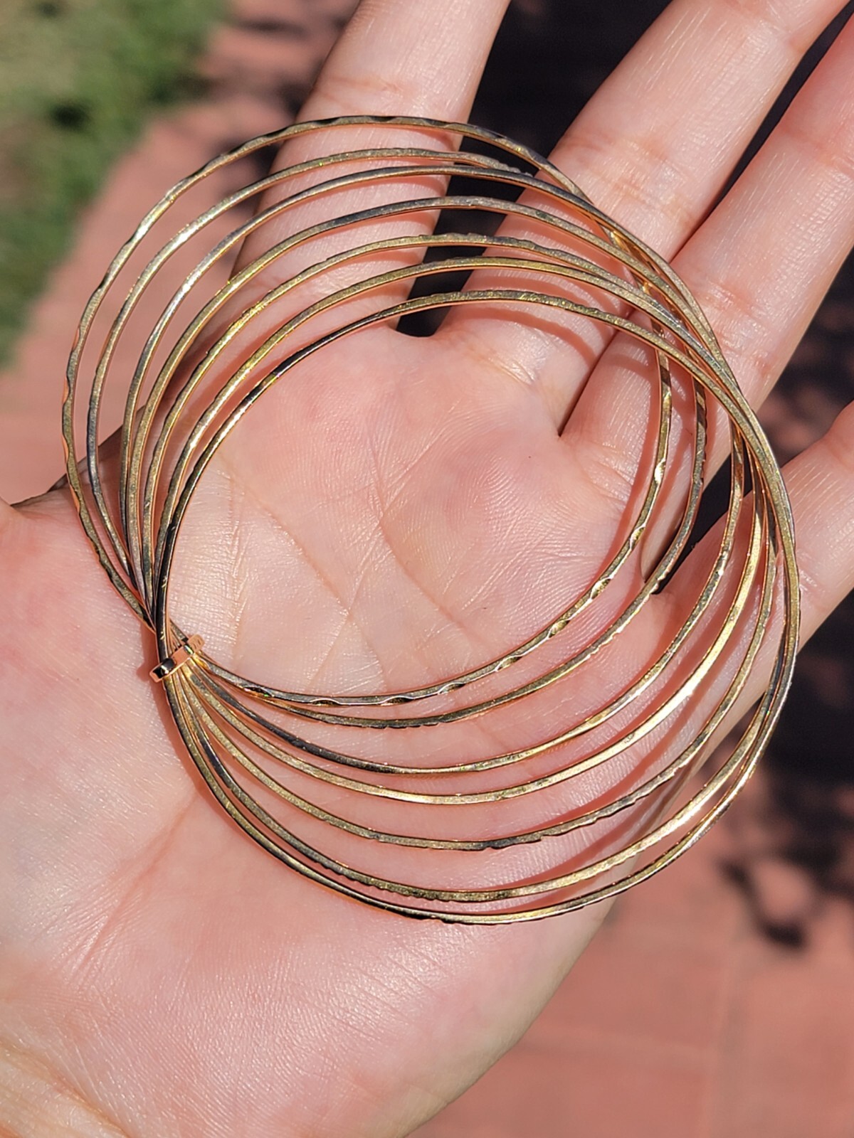 Yellow Gold Semanario & Days Bangle Bracelet Set 26 grams!! | eBay