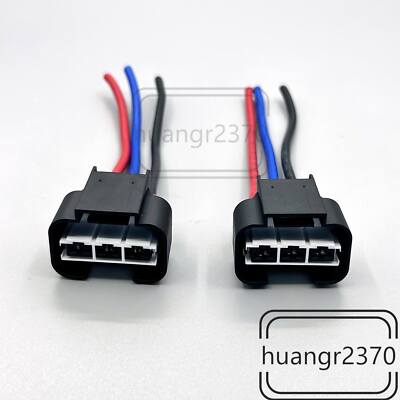 2x Radiator Cooling Fan Wire Connector Plug Pigtail 3-Pin 3 Wire For ...