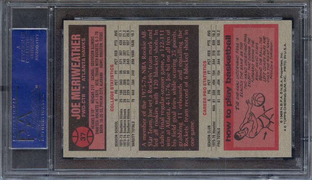 1976-77 TOPPS #37 JOE MERIWEATHER PSA 9 (RC) HAWKS | eBay