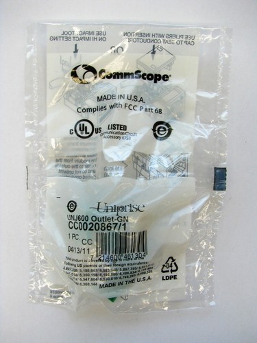 CommScope UNJ600-GN Cat6 Modular Jack - Green for sale online | eBay