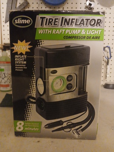 Slime 12v Tire Inflator With Raft Pump And Light | eBay