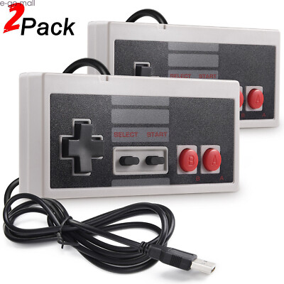 2Pack NES Retro USB Classic Controller Joypad Gamepad For PC/MAC ...
