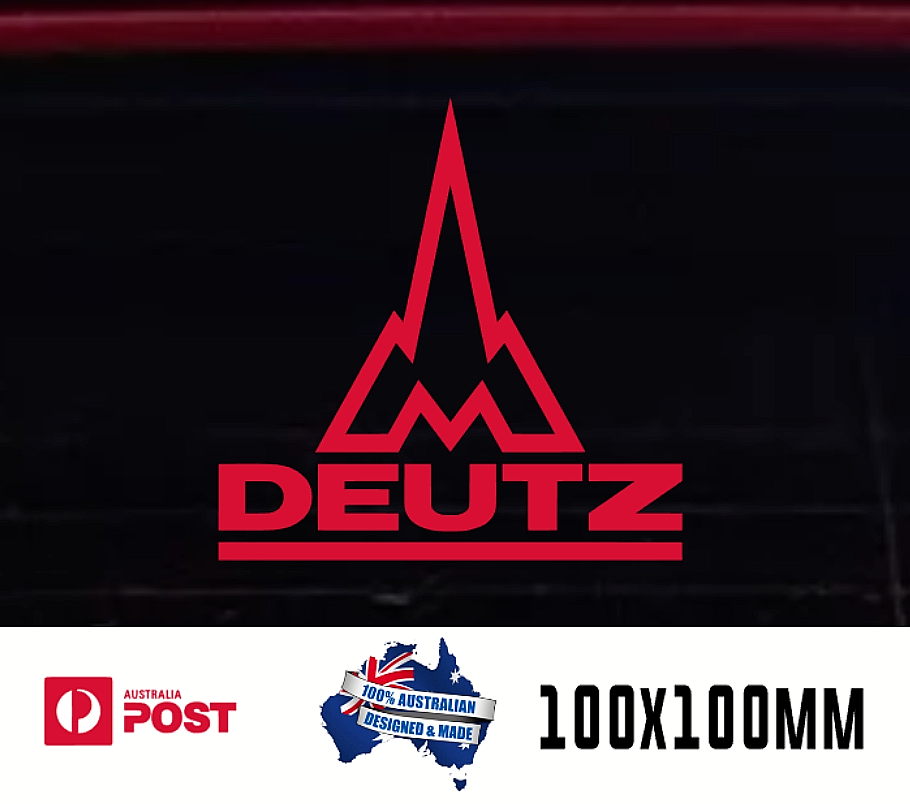 2x Deutz AG Diesel Windshield Windscreen Sticker Decal 100mm RED | eBay