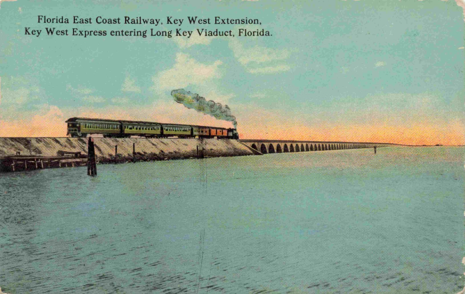 A View Of The Key West Express Entering The Long Key Viaduct, Florida ...