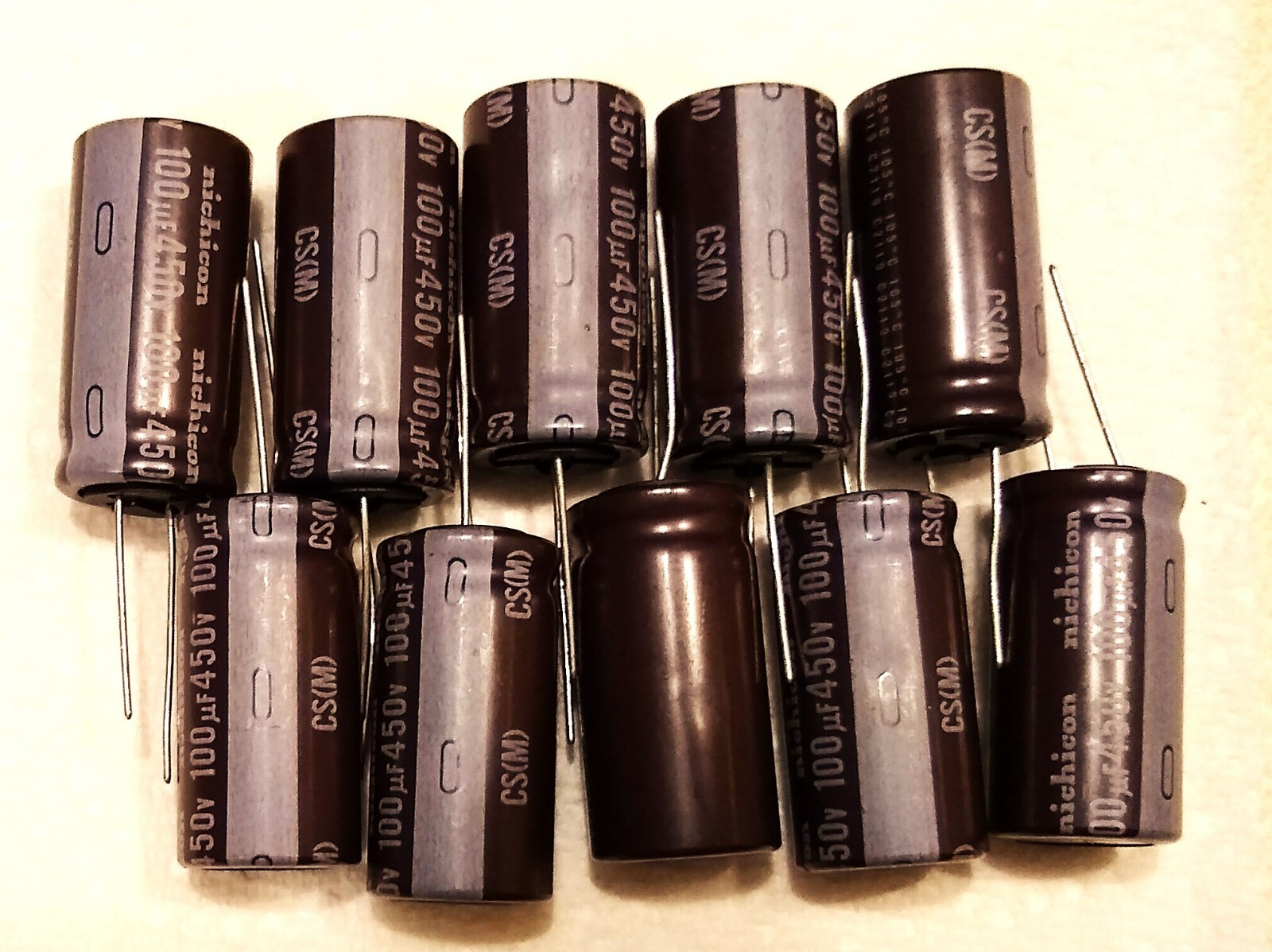 10X 100uF 450V NICHICON Electrolytic Capacitor 17mm X 35mm 105°C | eBay