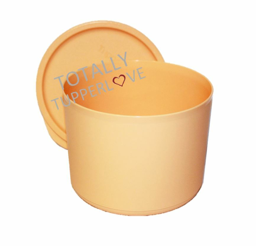 Tupperware Basic Bright Large 9 Cup Bowl / Canister with Seal Peach ...