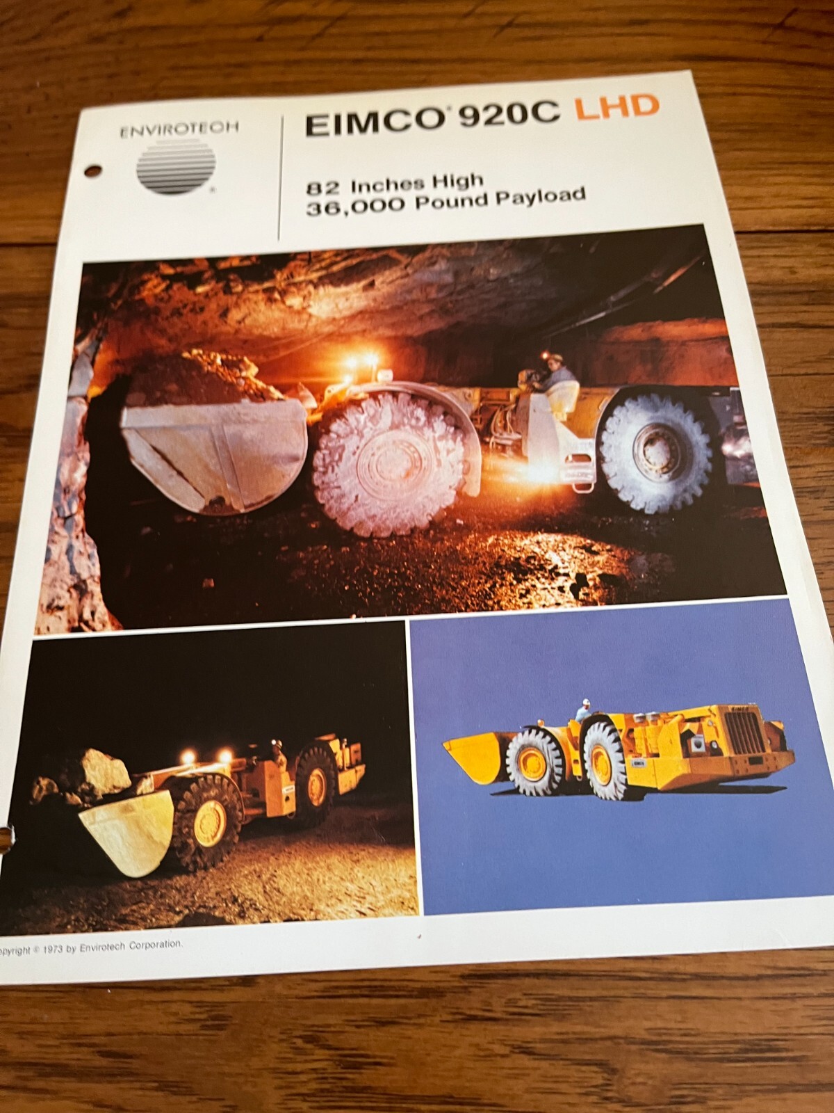 Eimco 920C LHD Wheel Loader Brochure AMIL22 ver2 | eBay