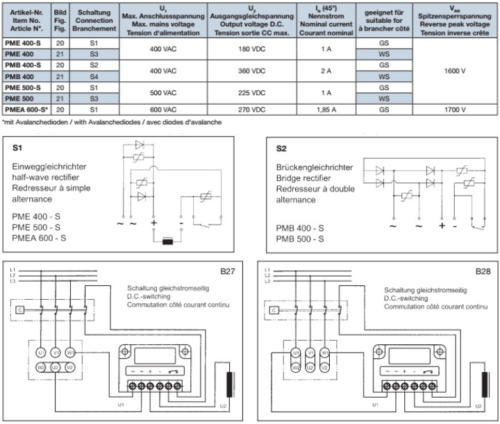 PME-400S half-wave rectifier motor brake rectifier POWER UNIT 0.45*Uin ...
