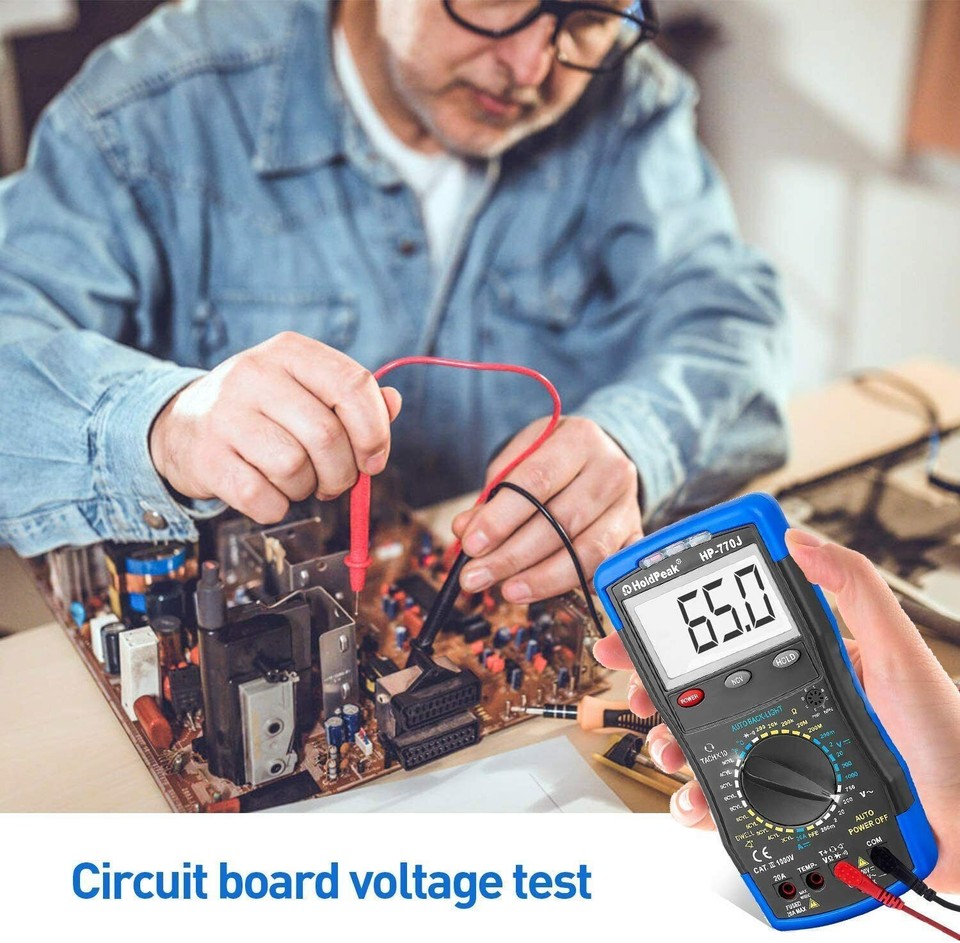 Automotive Digital Multimeter Engine Analyzer Dwell Tacho Volt RPM ...