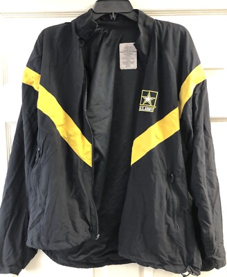X-LARGE - US ARMY Men's APFU Jacket Army Black and Gold PT Training ...
