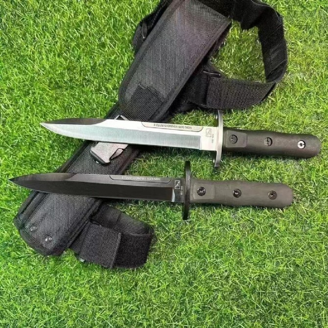 12'' New CNC 8CR13 Blade FORPRENE Handle Survival Hunting Tactics Knife ...