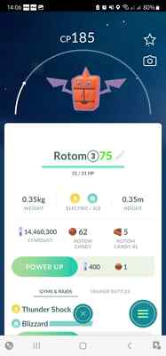 Pokémon- Rotom Frost -20k Stardust T r a d e Go | eBay