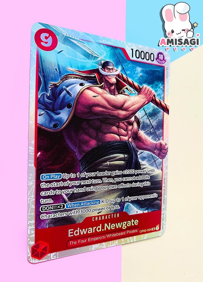 One Piece Card Game - Edward Newgate OP02-004 SR English Foil Card TCG ...