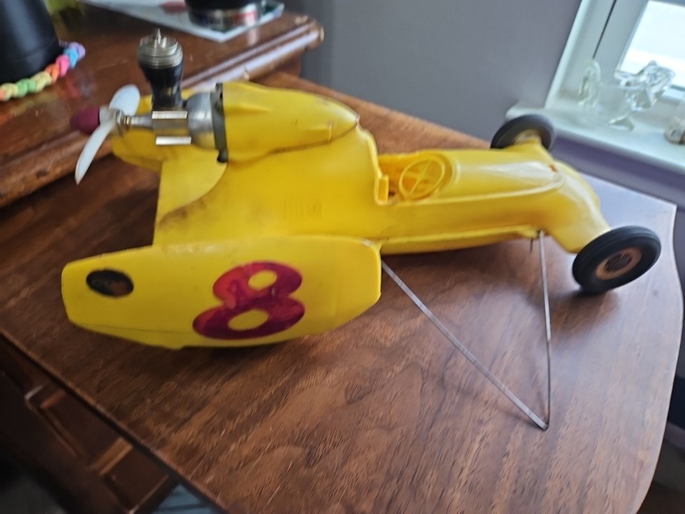 Vintage COX SHRIKE Prop Rod Gas Powered Tether Car For Parts Repair W ...