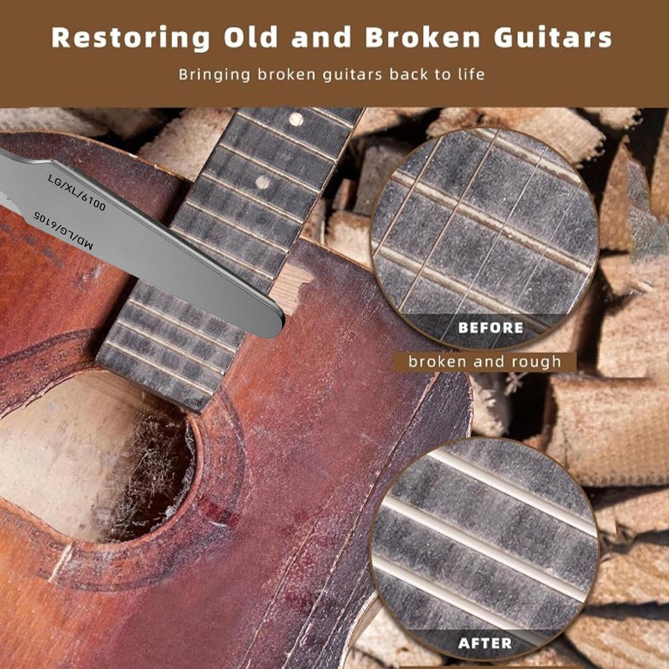 Guitar Crowning File Double-Sided Fret Crowning Files Luthier Tools ...