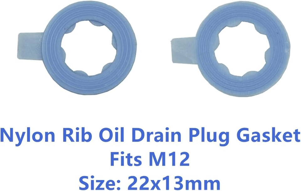 50 PCS Nylon Rib Oil Drain Plug Gasket Fits M12 Replace 097-116CD 097 ...