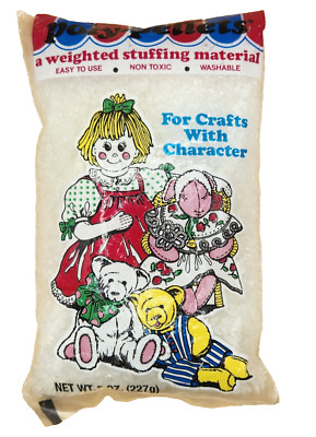 Vtg 8oz. Bag Poly-Pellets Poly Fil Craft Weighted Stuffing Material ...