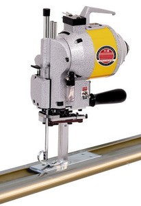 5" Straight fabric end cutter machine up to 96" across ,semi automatic ...