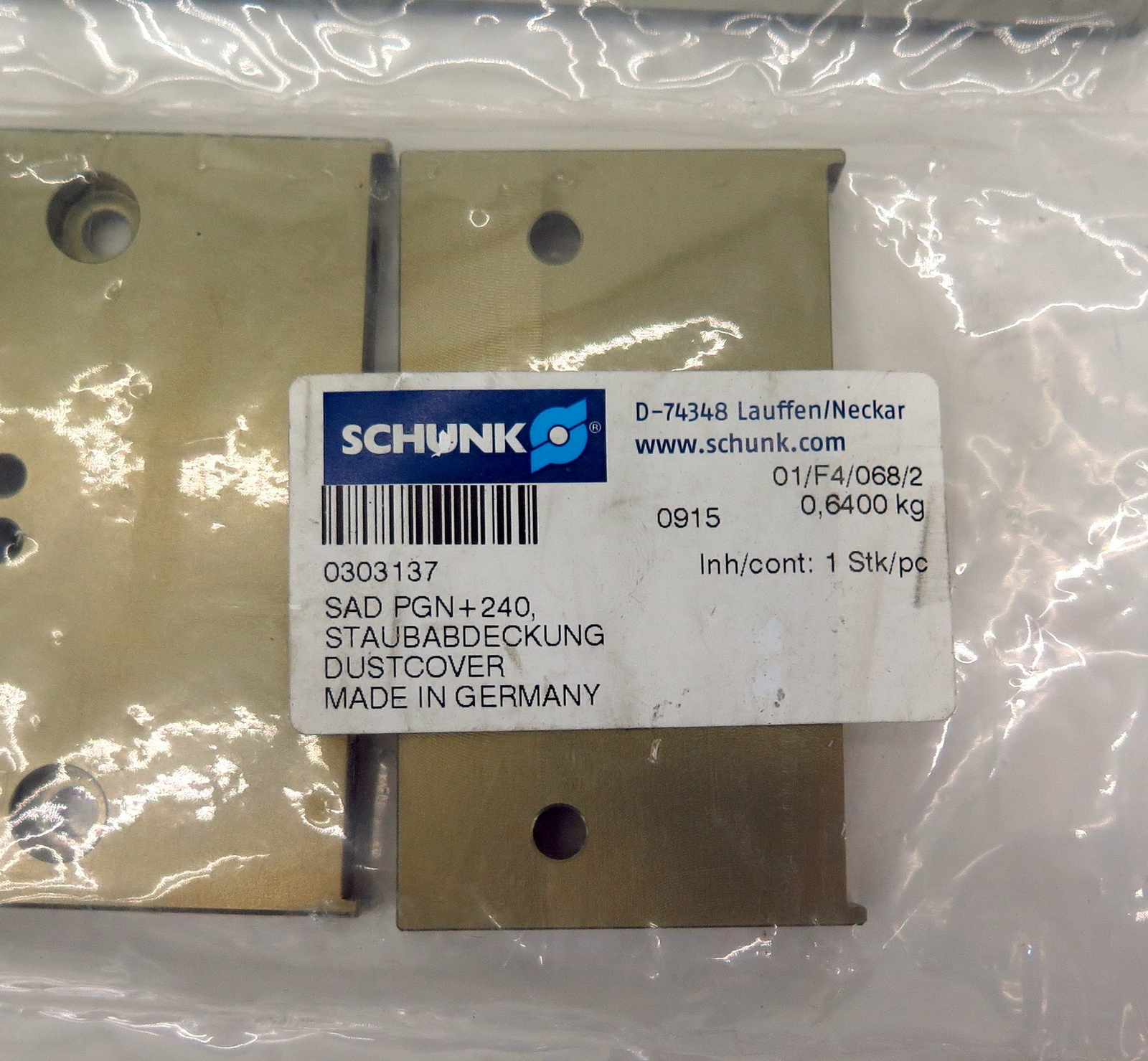 Schunk Pneumatic Parallel Gripper Dust Cover Kit SAD PGN+240 | eBay