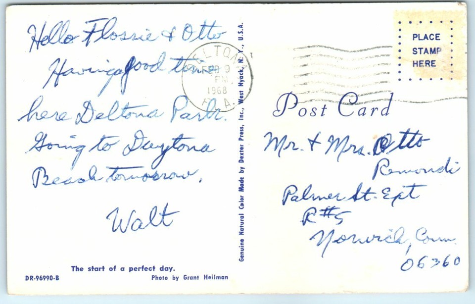 Postcard - The start of a perfect day - Hello From Deltona, Florida | eBay
