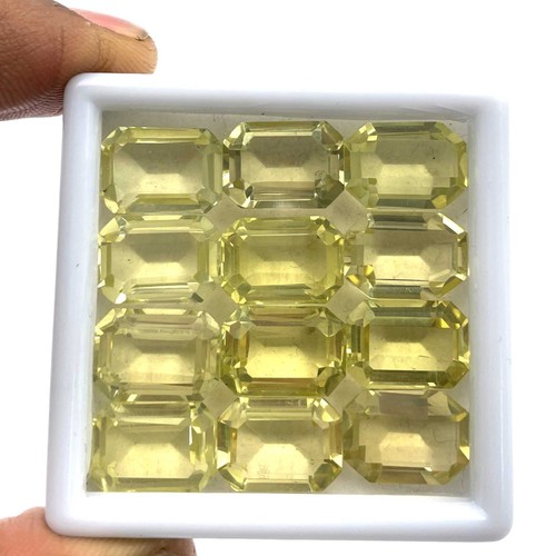 Natural Lemon Quartz Octagon Cut Loose Stone Lot 13 Pcs 10 14 MM 93 CT ...