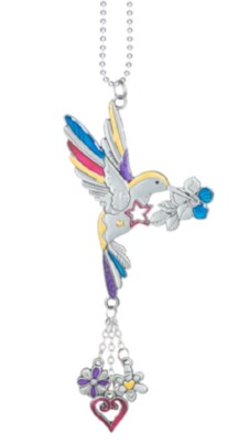 Ganz Color Art Car Charm HUMMINGBIRD w/Heart & 2 Flowers Dangle Charms ...