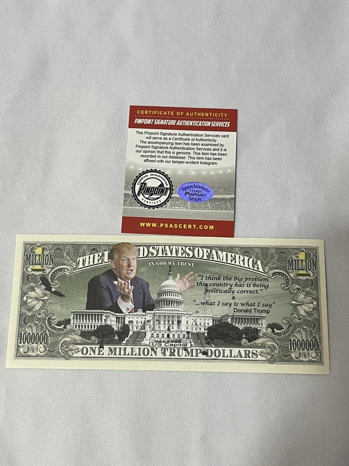 Donald Trump Autographed 2016 Campaign Note with COA | eBay
