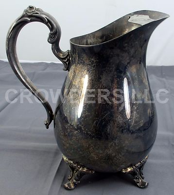 Int'l Silver Co Webster Wilcox Claw Foot Silver Plate Water Pitcher w ...