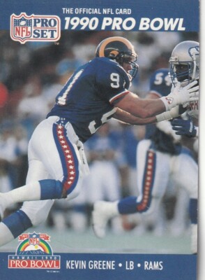 FREE SHIPPING-MINT-1990 Pro Set Pro Bowl Kevin Greene #392 RAMS PLUS ...