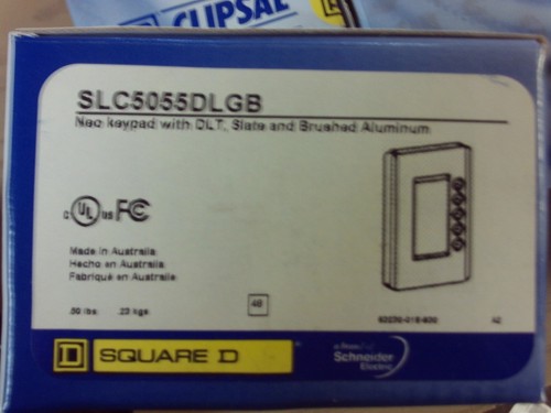 Square D Clipsal SLC5055DLGB Neo Keypad W/ DLT. Slate & Brushed Al #1B ...