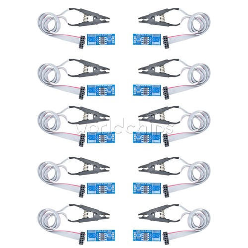 10PCS SOIC8 SOP8 Flash Chip IC Test Clips Socket Adpter BIOS/24/25/93 ...