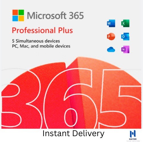 Microsoft 365 Office Professional 5 Device PC/Mac Sent today by Email ...