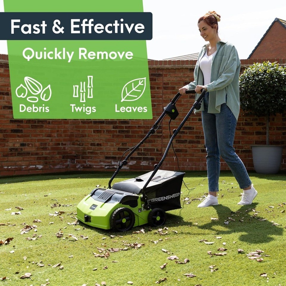Artificial Grass Electric Sweeper Rake Vacuum 45L Collection Bag | eBay