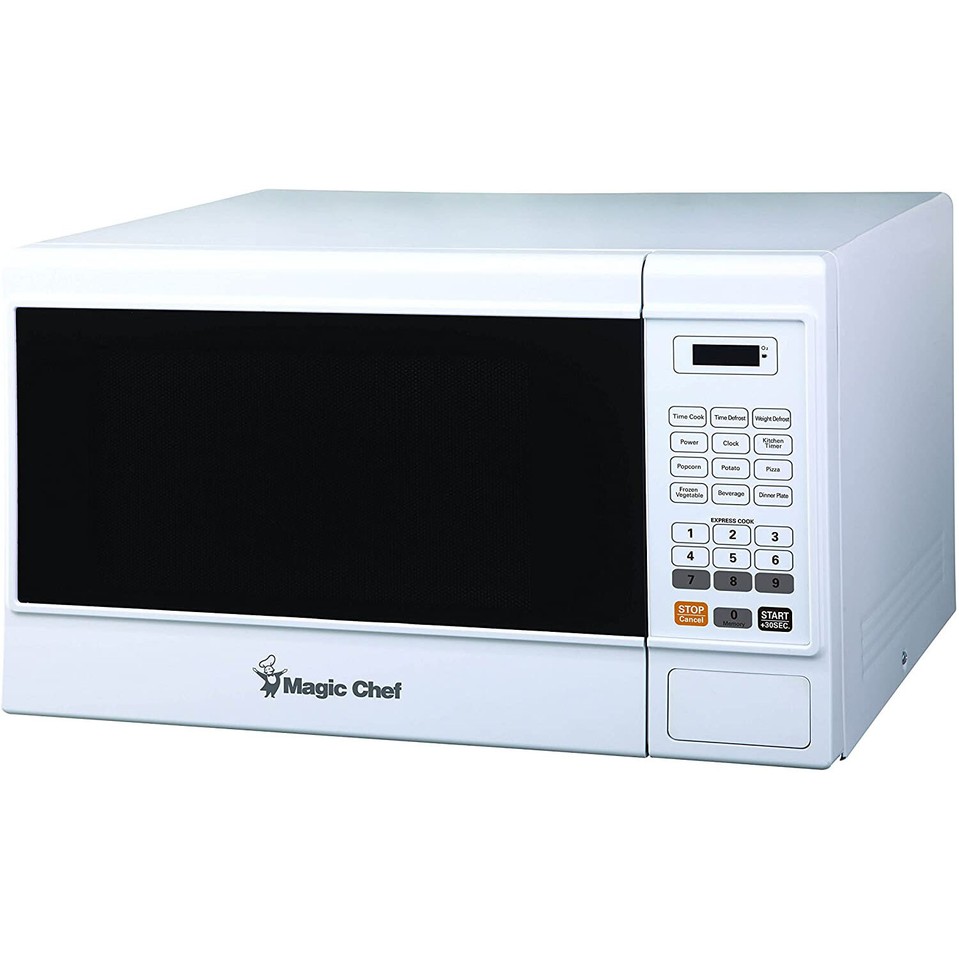 Magic Chef 1000 Watt 1.3 Cubic Ft Microwave with Digital Touch, White ...
