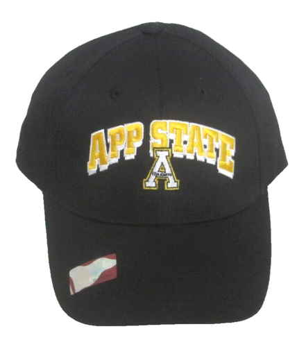 Appalachian State Mountaineers Black Structured Adjustable Hat By ...