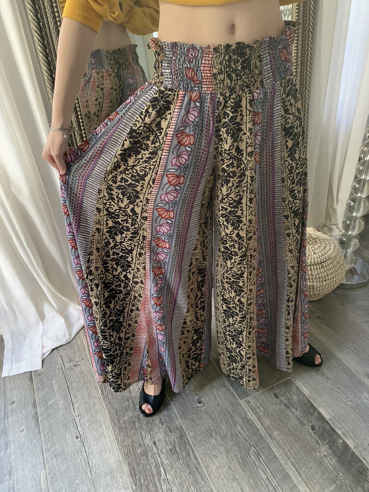 Earthbound Womens Multicolor Wide Leg Pants Size Small | eBay