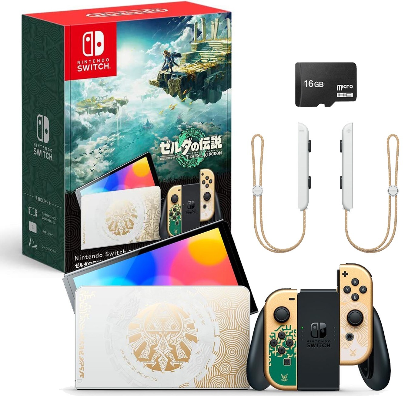 Nintendo Switch OLED ZELDA ToTK Limited Edition Console 🏹 + 16GB SD Bundle