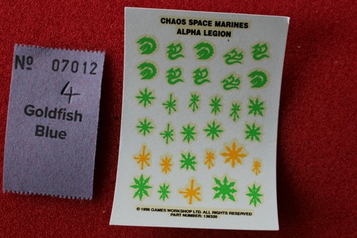 Games Workshop Warhammer 40k Alpha Legion Chaos Transfer Sheet Decals ...