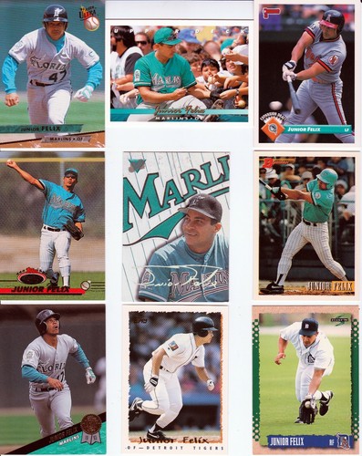 Huge 35 + JUNIOR FELIX different card lot 2 RC 1989 - 1995 Jays Angels ...