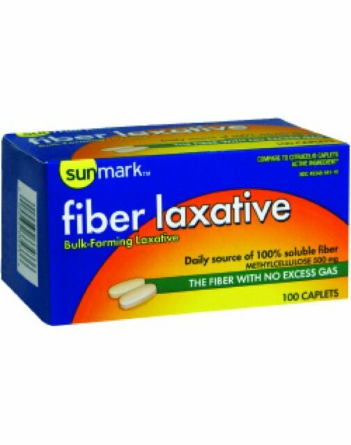 Sunmark Fiber Laxative Caplets 500mg - 100 Ct for sale online | eBay