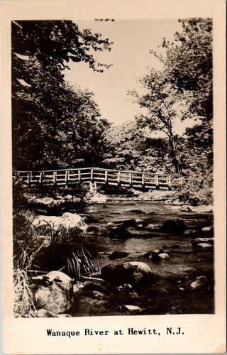 RPPC Hewitt NJ Wanaque River Bridge New Jersey c1930-1940s photo ...