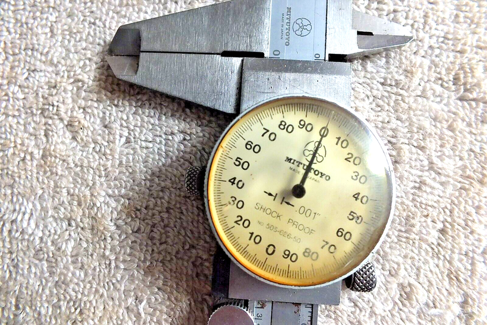 VINTAGE MITUTOYO DIAL CALIPERS SAE & METRIC 6" & 150 mm IN WOOD BOX ...