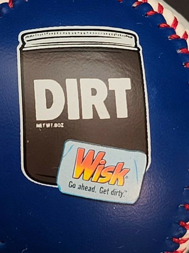 WISK Laundry Detergent Advertising Promo BASEBALL "Go Ahead Get Dirty ...