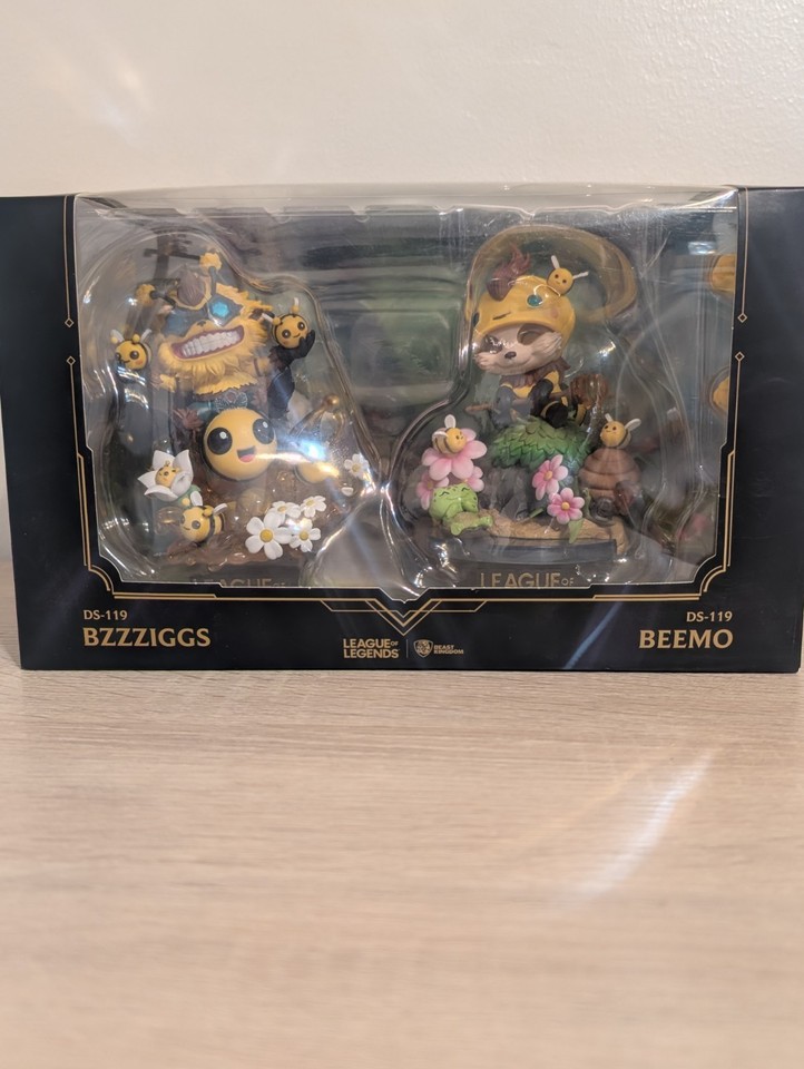 2pcs Official Anime Teemo & Ziggs PVC Action Figure Statue Collectible ...