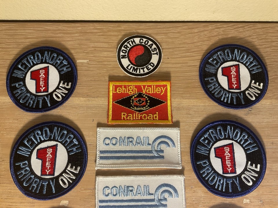 Set Of 13 Railroad Patches New Jersey Lines Safety Conrail Metro-North ...