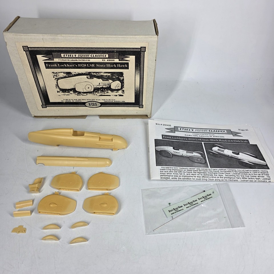 ETZEL'S FRANK LOCKHART'S 1928 LSR STUTZ BLACK HAWK KIT 25005 RESIN RACE ...